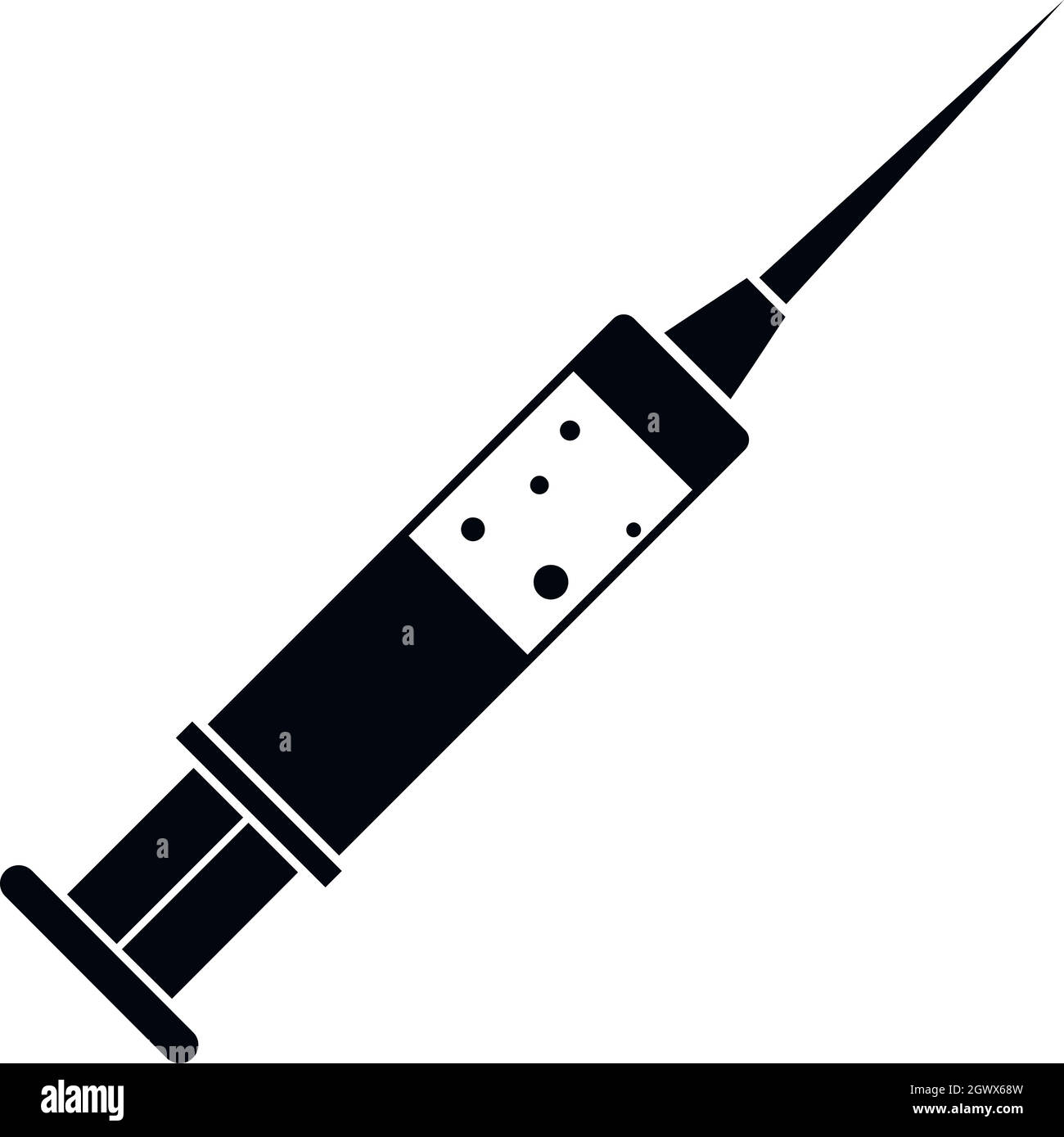 Injection syringe icon, simple style Stock Vector Image & Art - Alamy