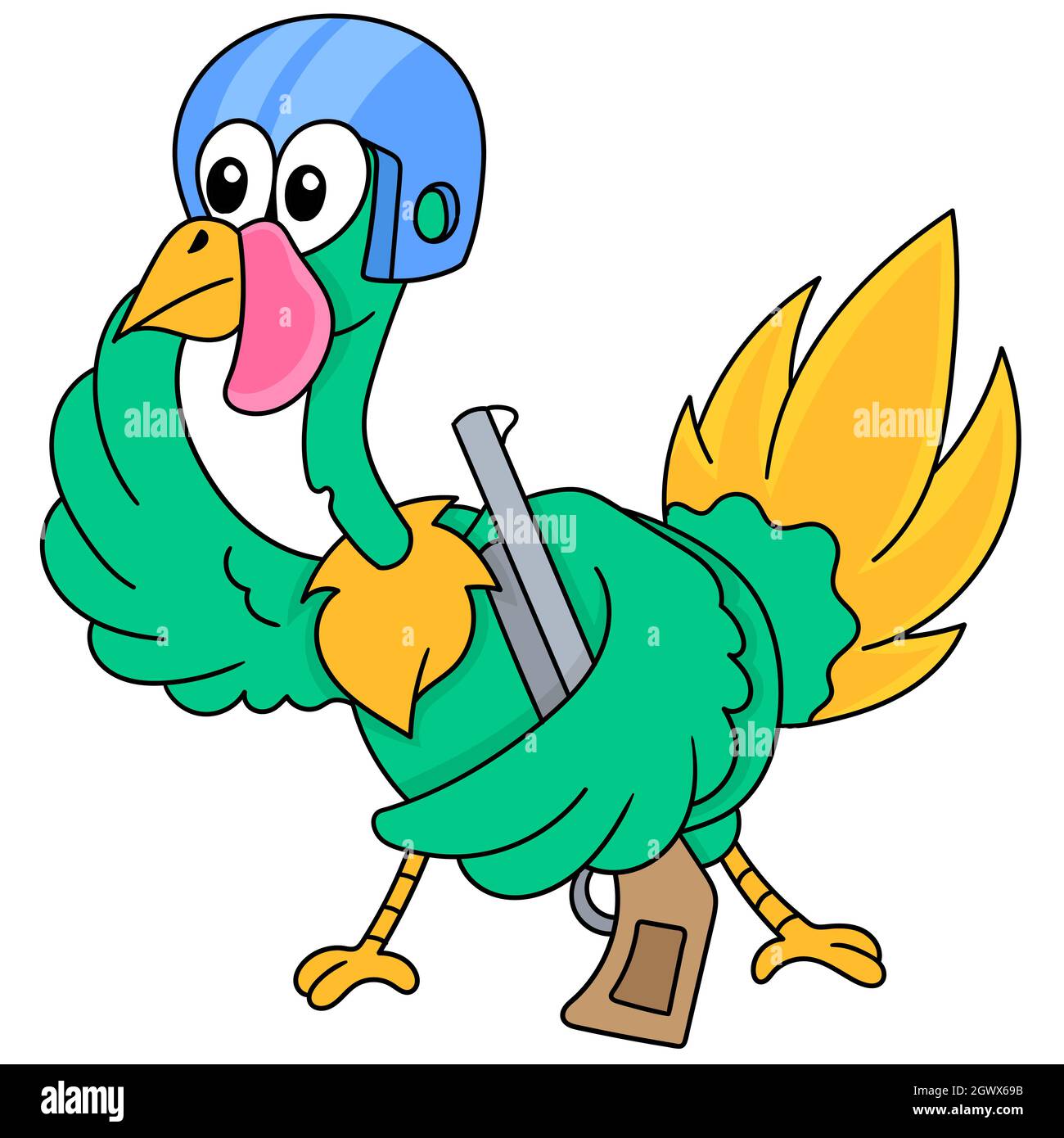 military troop turkey carrying rifle ready for battle Stock Vector ...