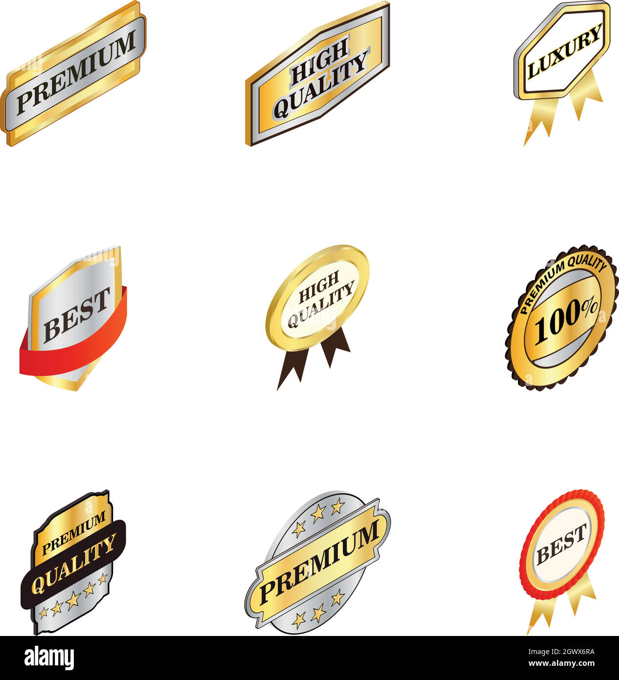 Premium 3d icon golden Cut Out Stock Images & Pictures - Alamy