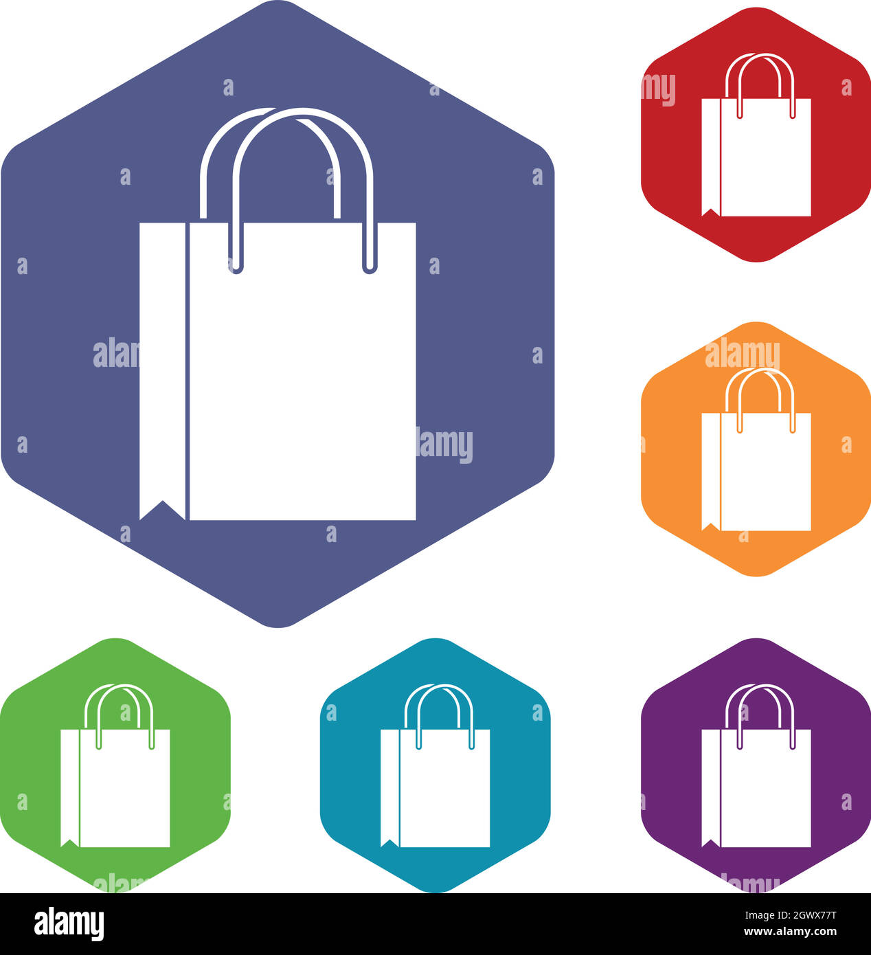 Shopping bag icons set Stock Vector Image & Art - Alamy