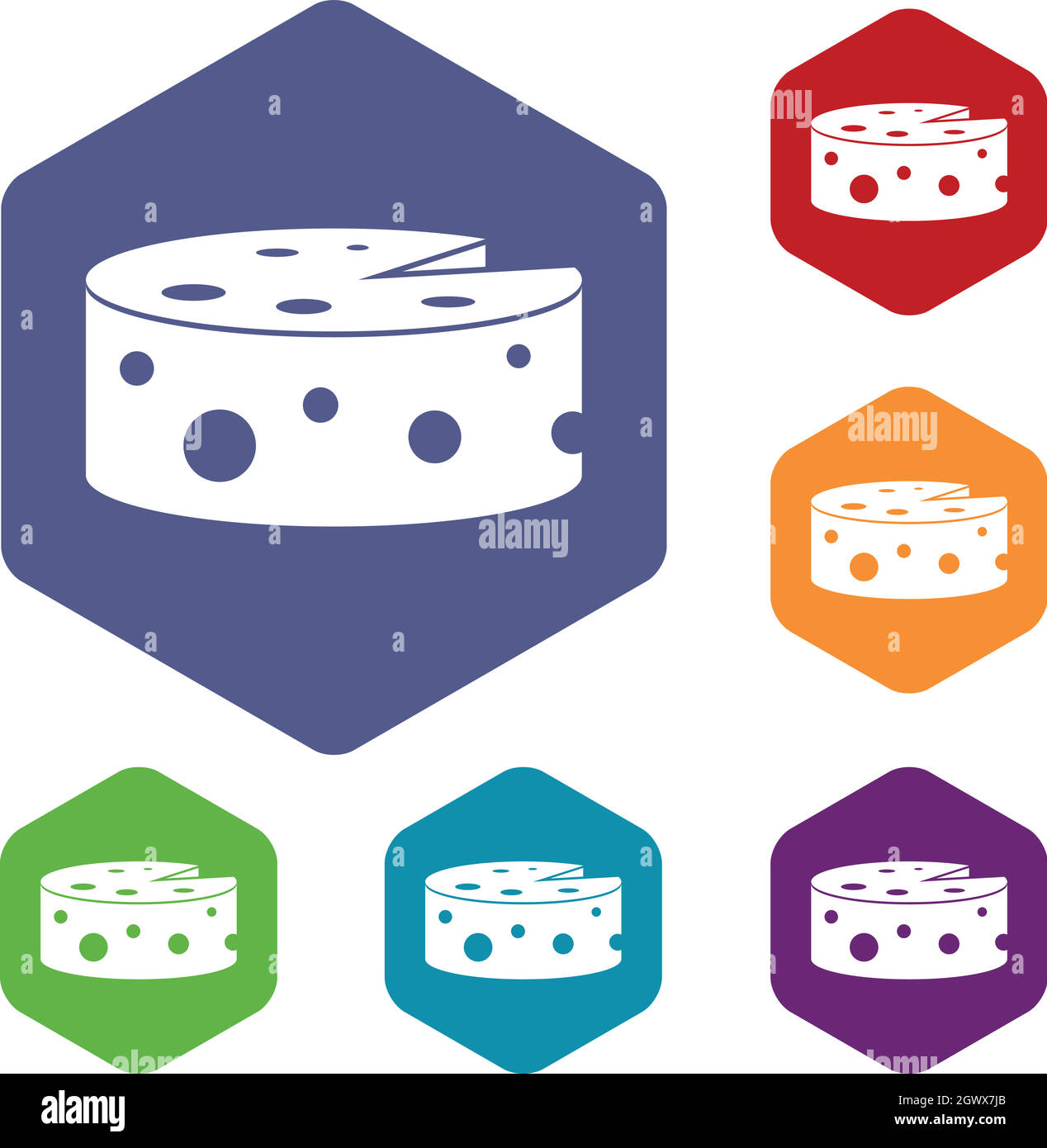 Cheese icons set Stock Vector Image & Art - Alamy