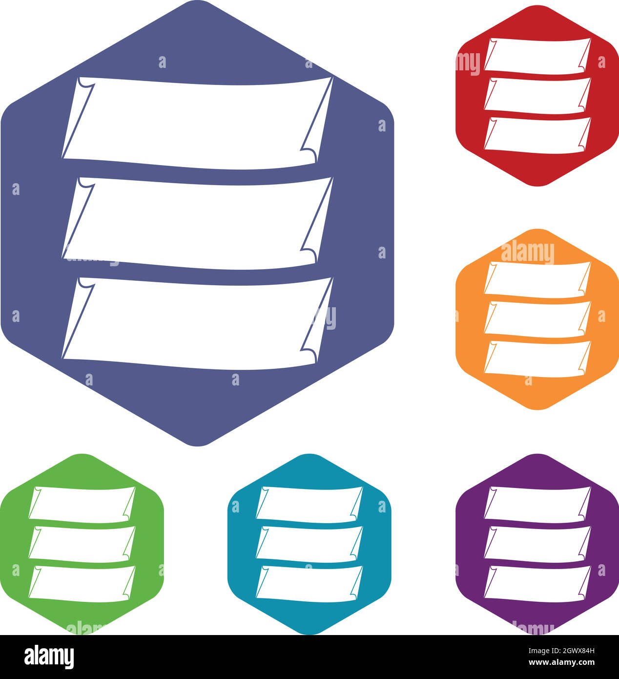 Three banners icons set Stock Vector Image & Art - Alamy