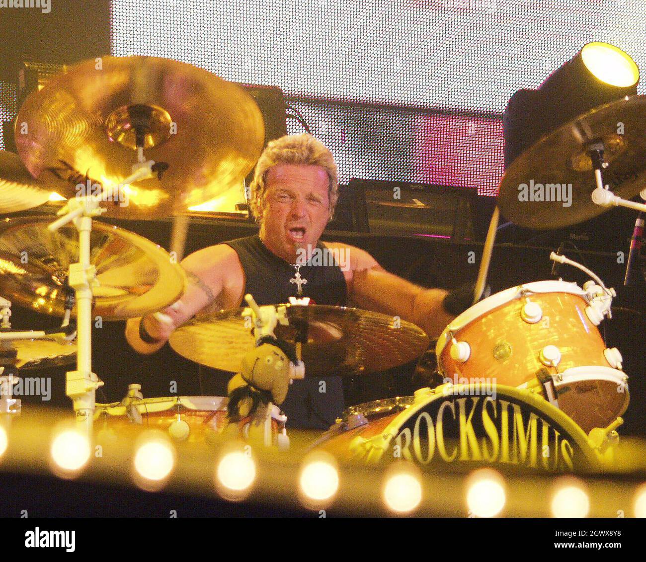 SEPTEMBER 14: Joey Kramer of Aerosmith performs at Lakewood ...