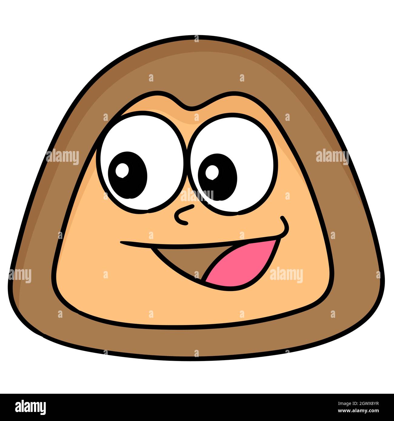 head emoticon with happy expression Stock Vector Image & Art - Alamy