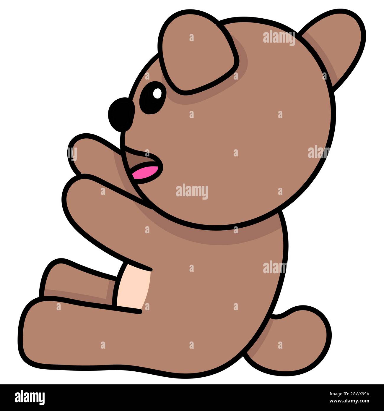 brown teddy bear doll cartoon Stock Vector Image & Art - Alamy