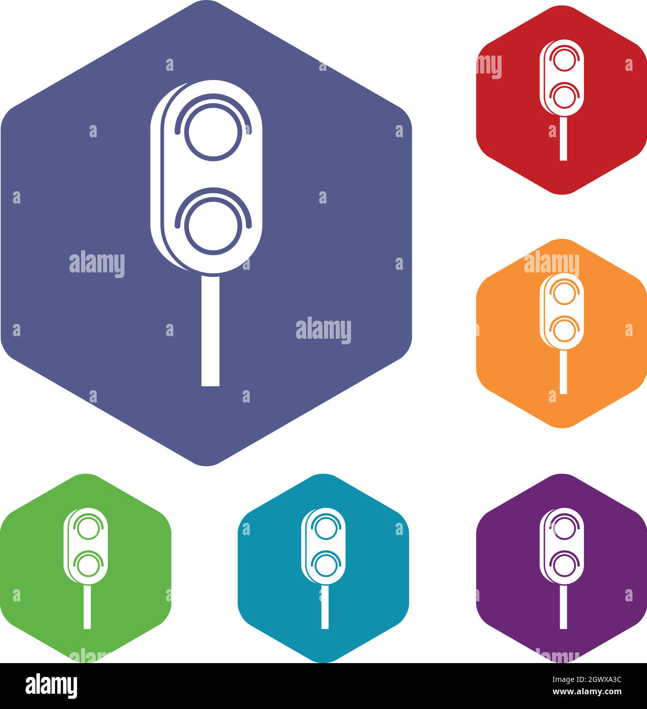 Semaphore trafficlight icons set Stock Vector Image & Art - Alamy