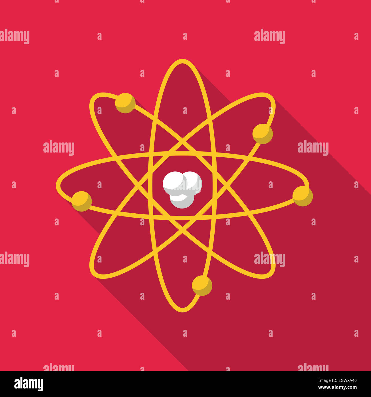 Atom icon, flat style Stock Vector Image & Art - Alamy