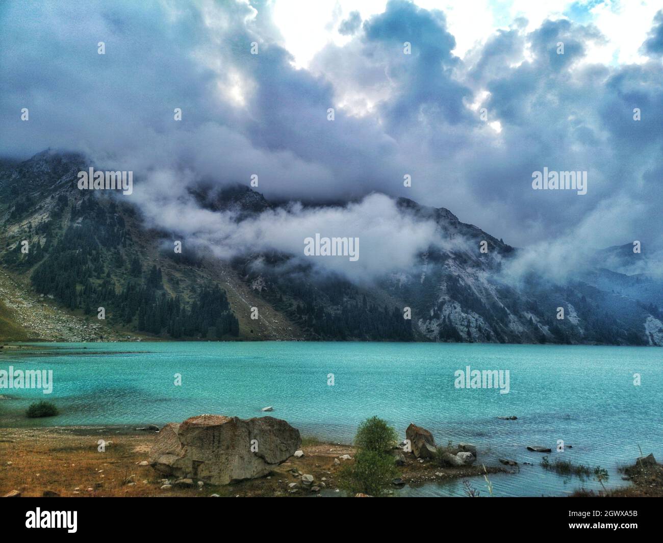 Big almaty lake hi-res stock photography and images - Alamy