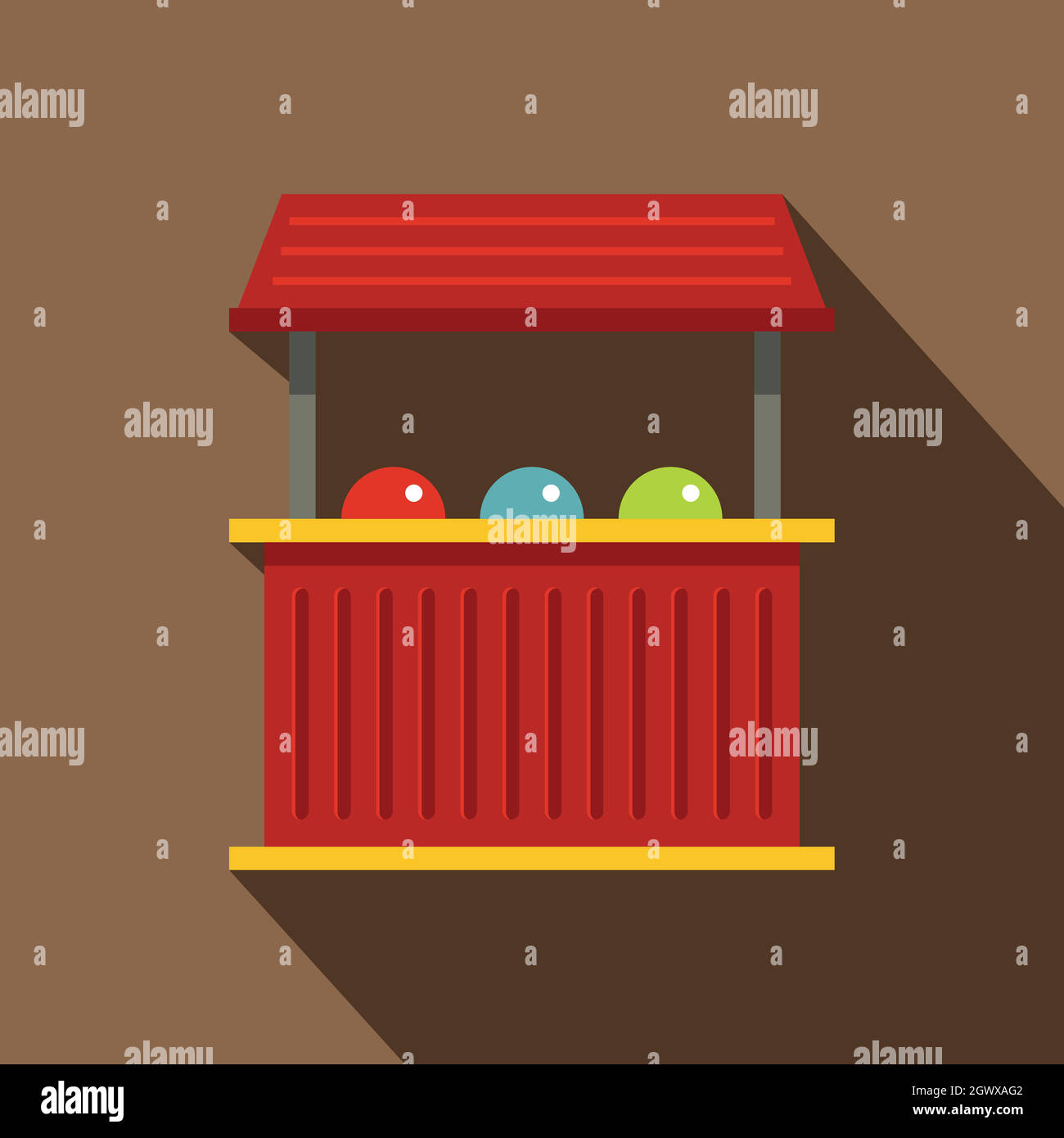 Red carnival fair booth Stock Vector Images - Alamy