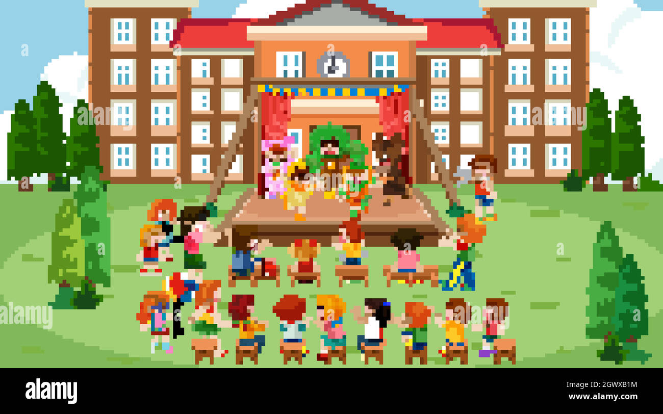 Playing the crowd Stock Vector Images - Alamy