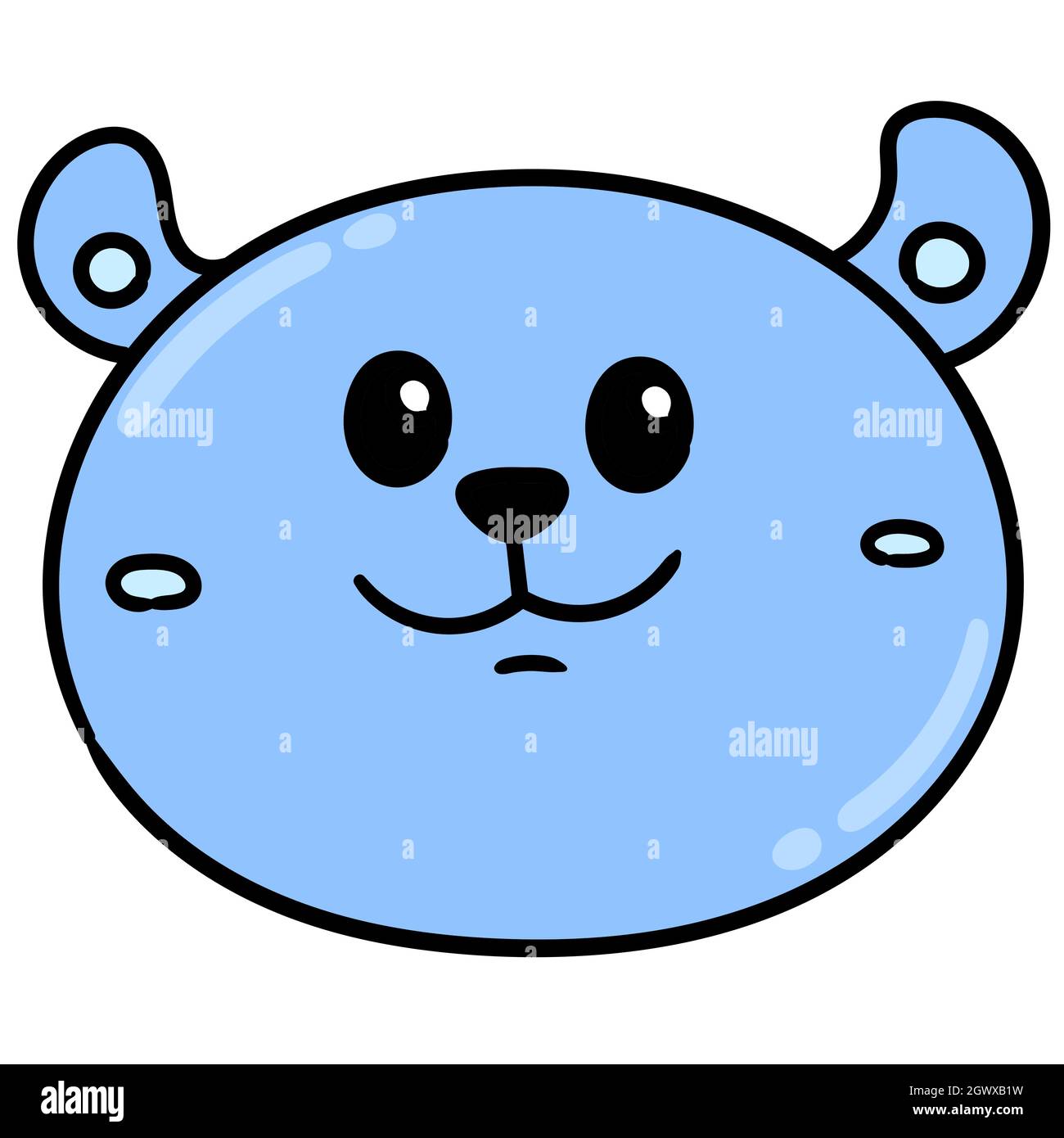 blue bear head emoticon with smiling face Stock Vector Image & Art - Alamy