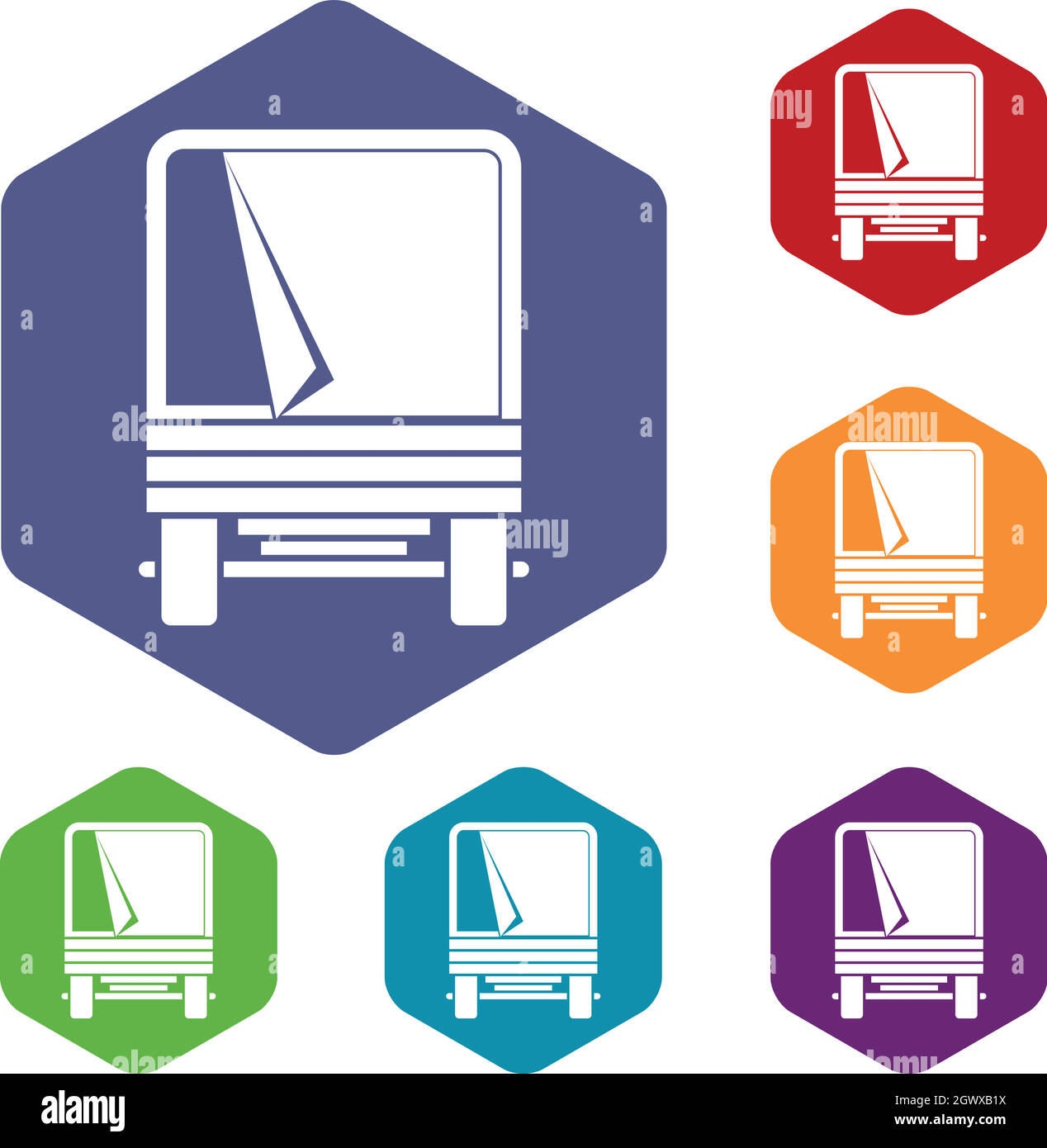 Truck icons set Stock Vector Image & Art - Alamy