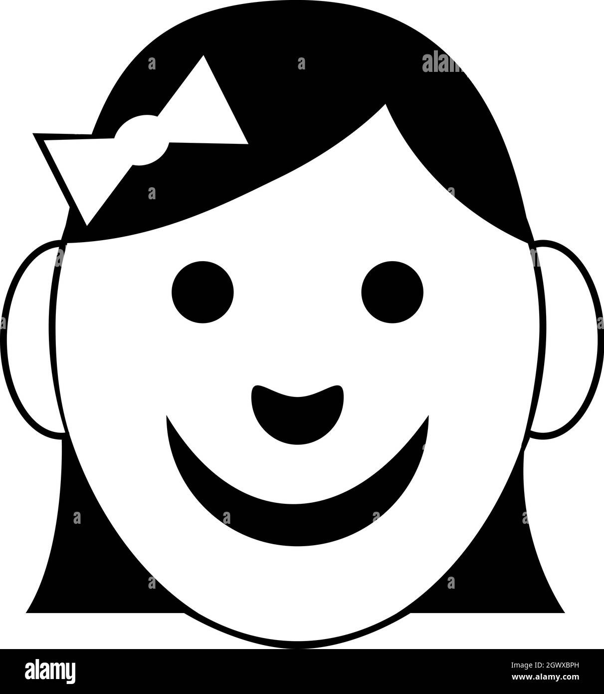 Girl icon, simple style Stock Vector Image & Art - Alamy