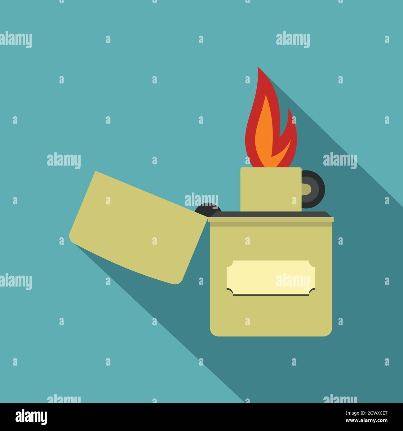 Open metal lighter flame on Stock Vector Images - Alamy