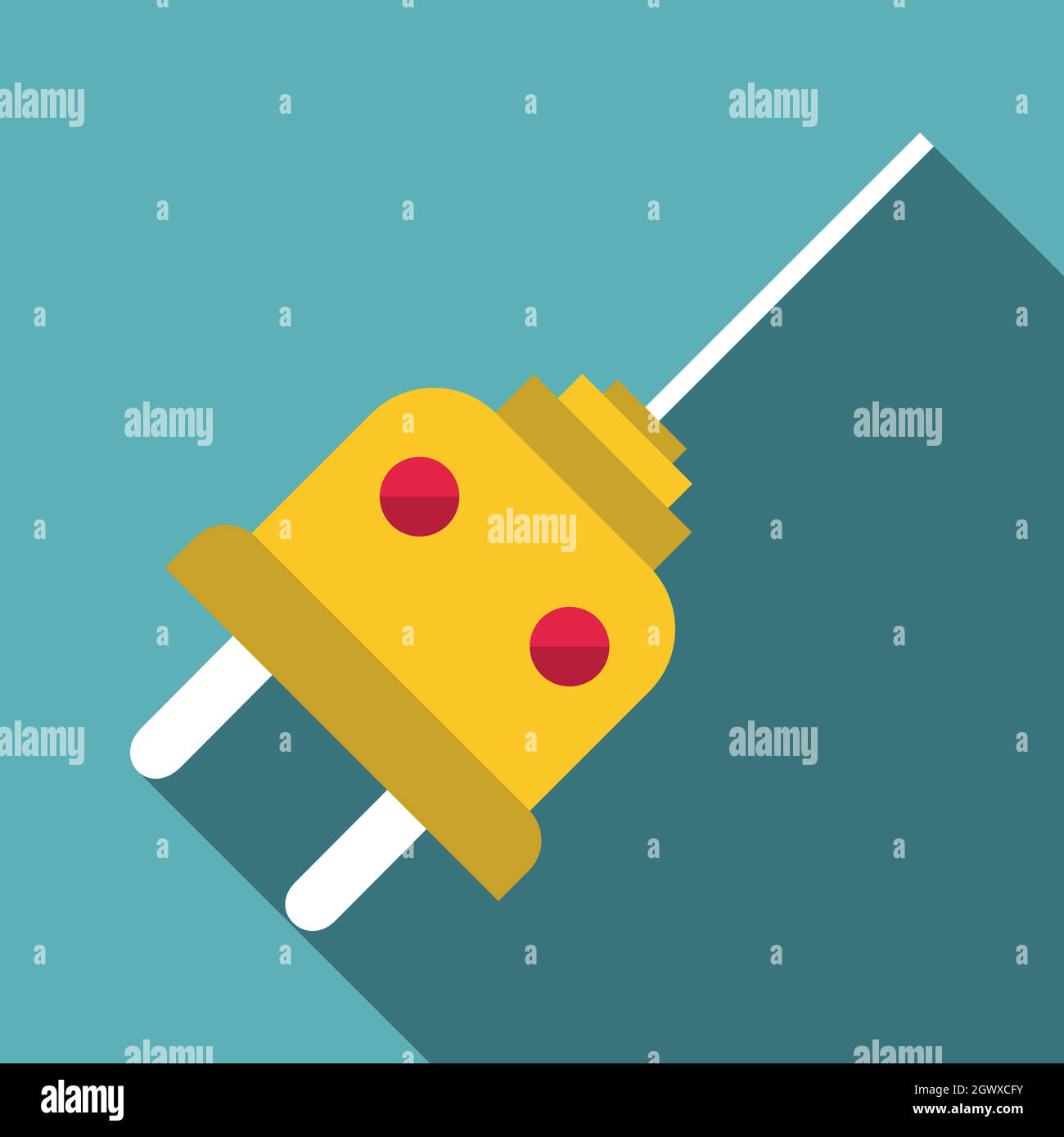 Plug icon, flat style Stock Vector Image & Art - Alamy