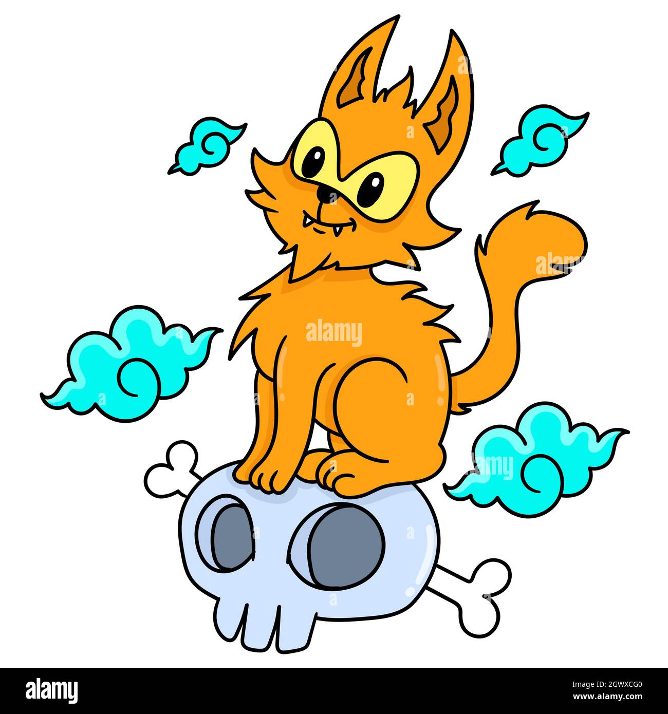 the mythological beast of the magic fox from the spirit world Stock ...