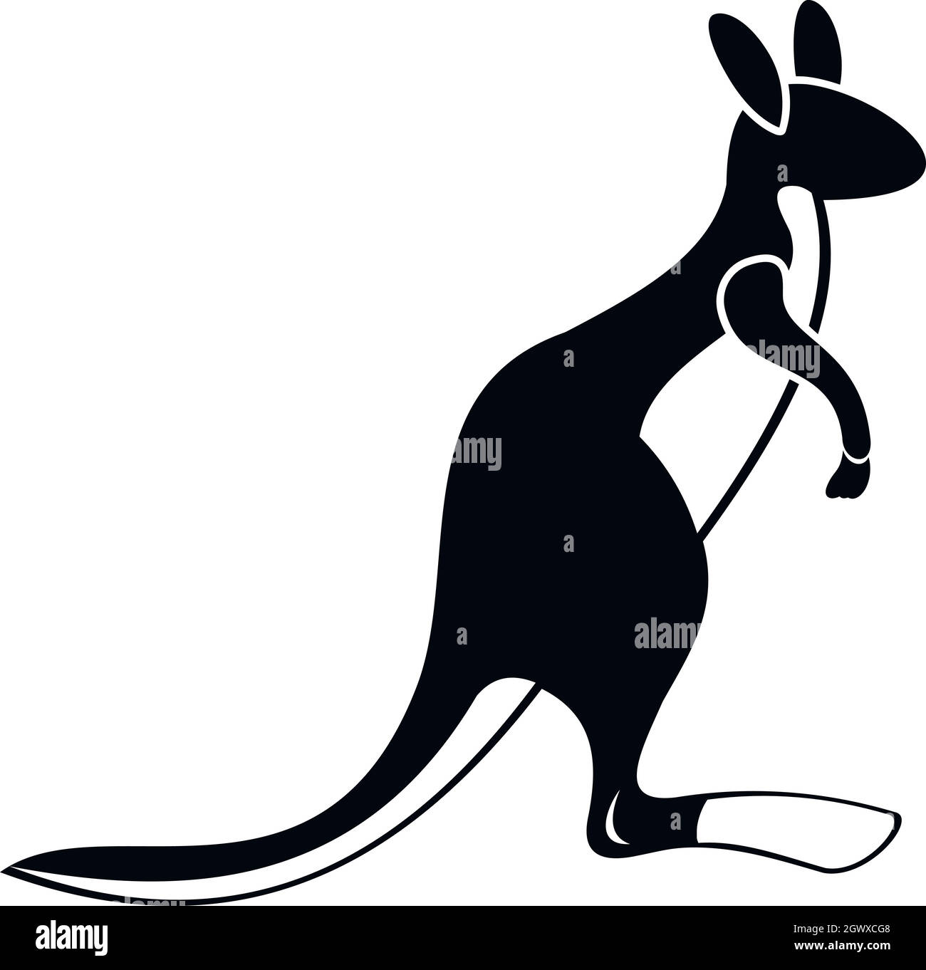 Kangaroo icon, simple style Stock Vector Image & Art - Alamy