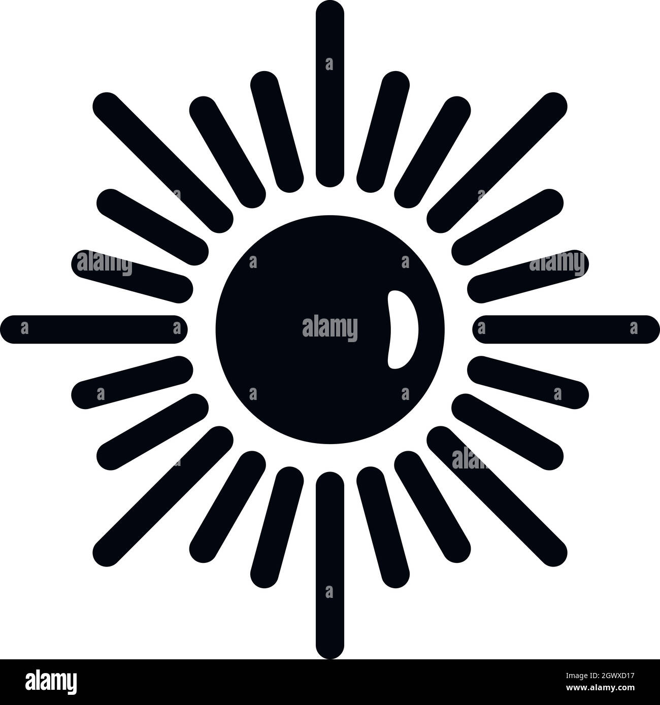 Simple sun icon hi-res stock photography and images - Alamy
