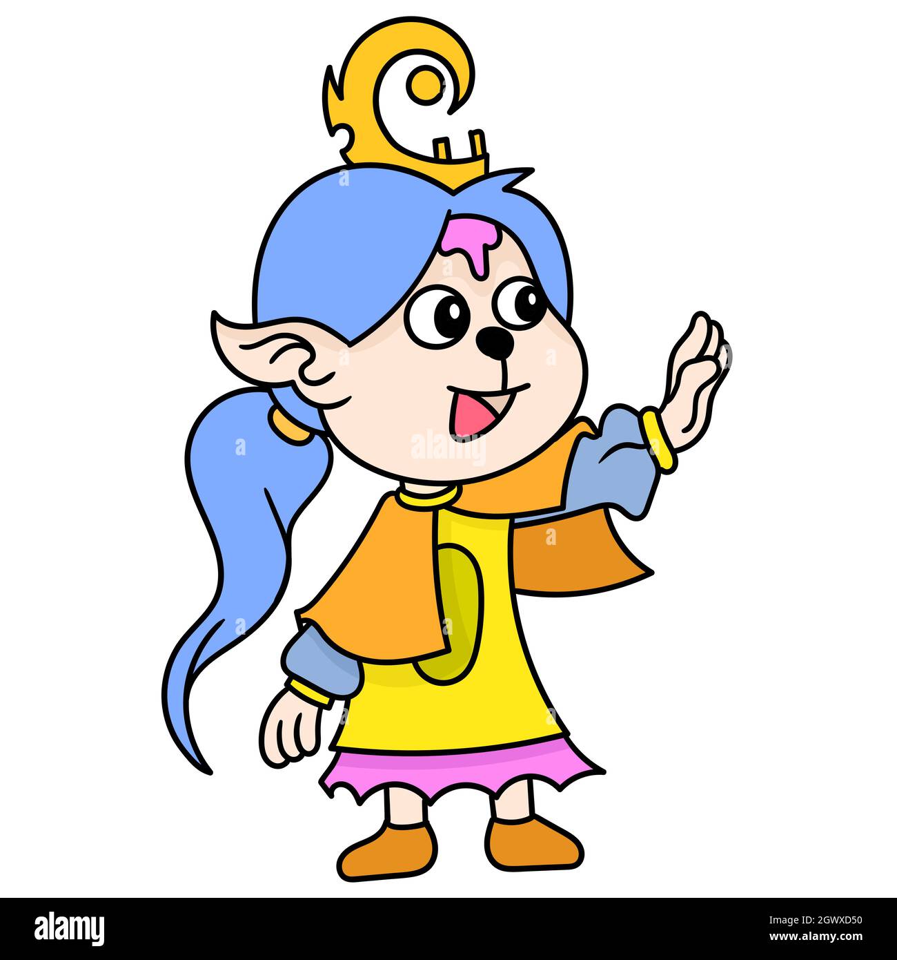 beautiful princess with pretty face empress Stock Vector Image & Art ...