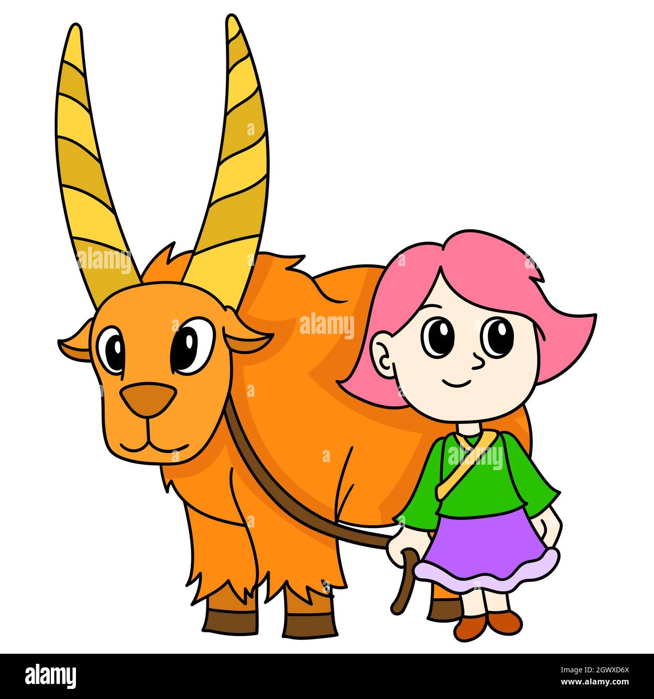 Lady goat Cut Out Stock Images & Pictures - Alamy