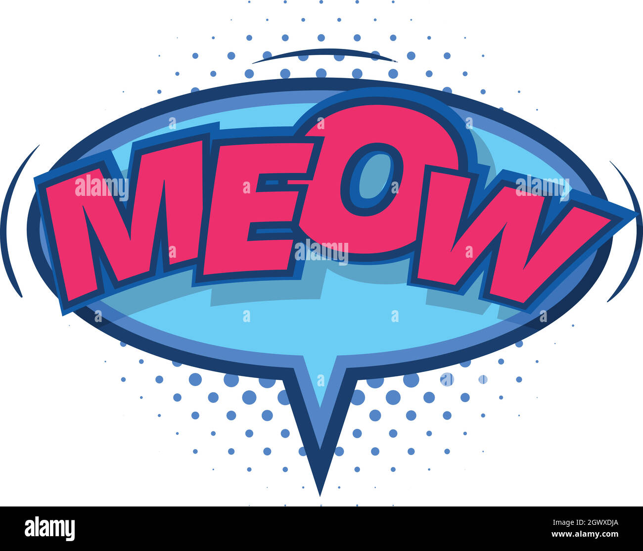 Meow, comic speech bubble icon, pop art style Stock Vector Image & Art ...