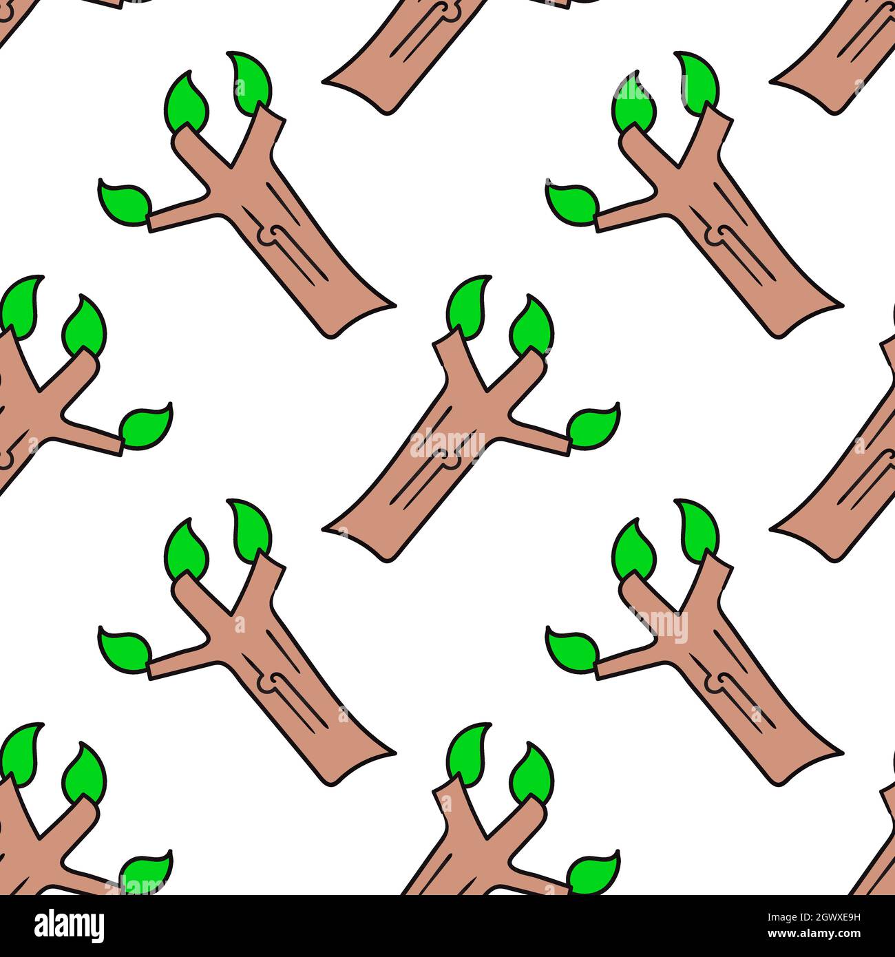 tree trunk pattern seamless textile print Stock Vector Image & Art - Alamy