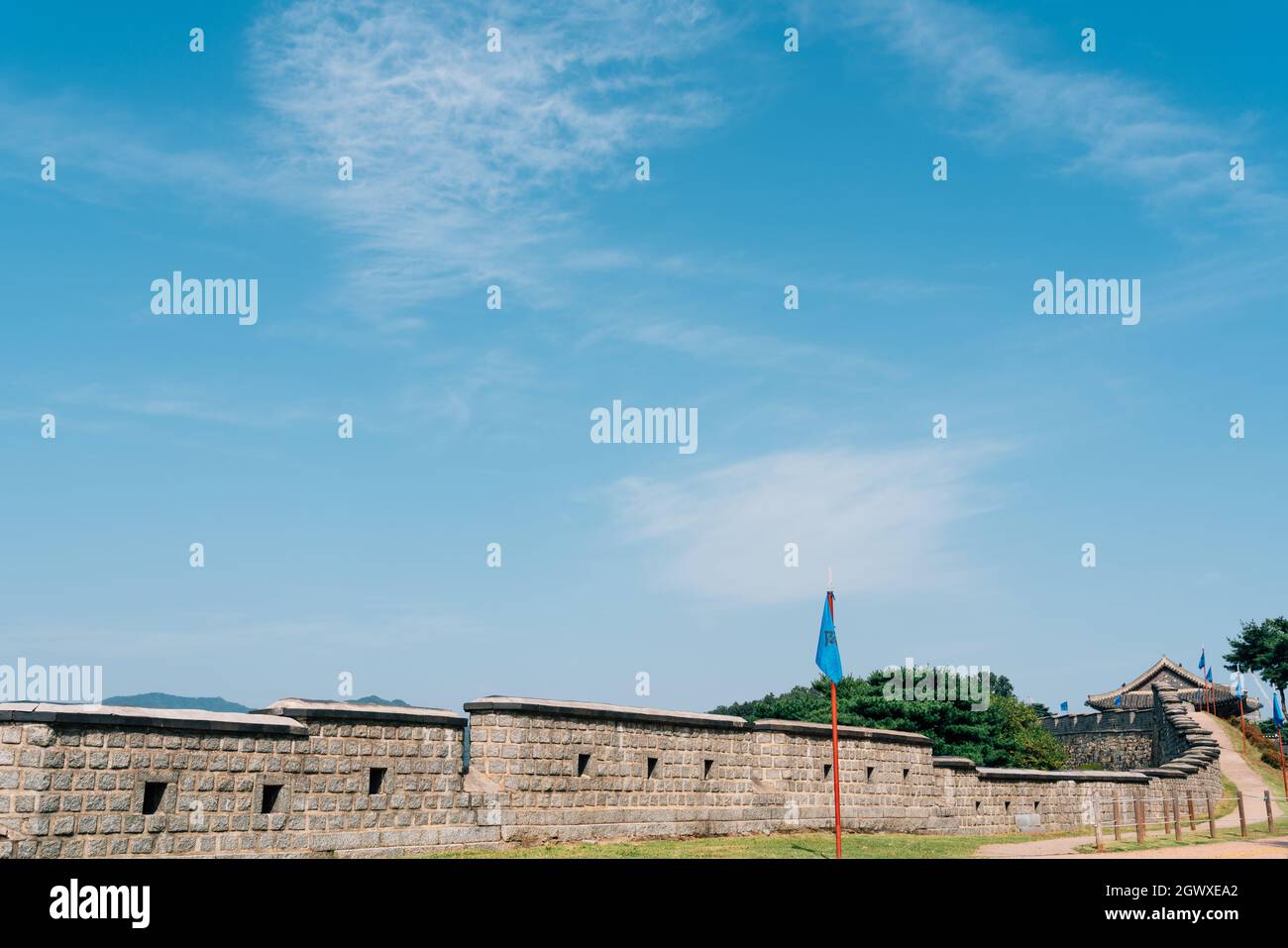 Hwaseong Fortress Korean traditional architecture in Suwon, korea Stock ...