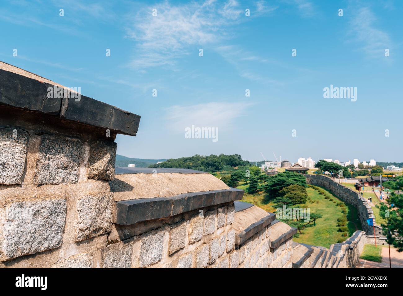 Hwaseong Fortress Korean traditional architecture in Suwon, korea Stock ...