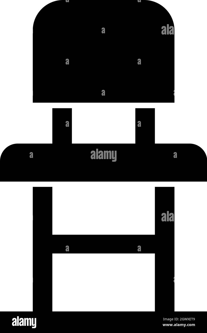School chair icon hi-res stock photography and images - Alamy