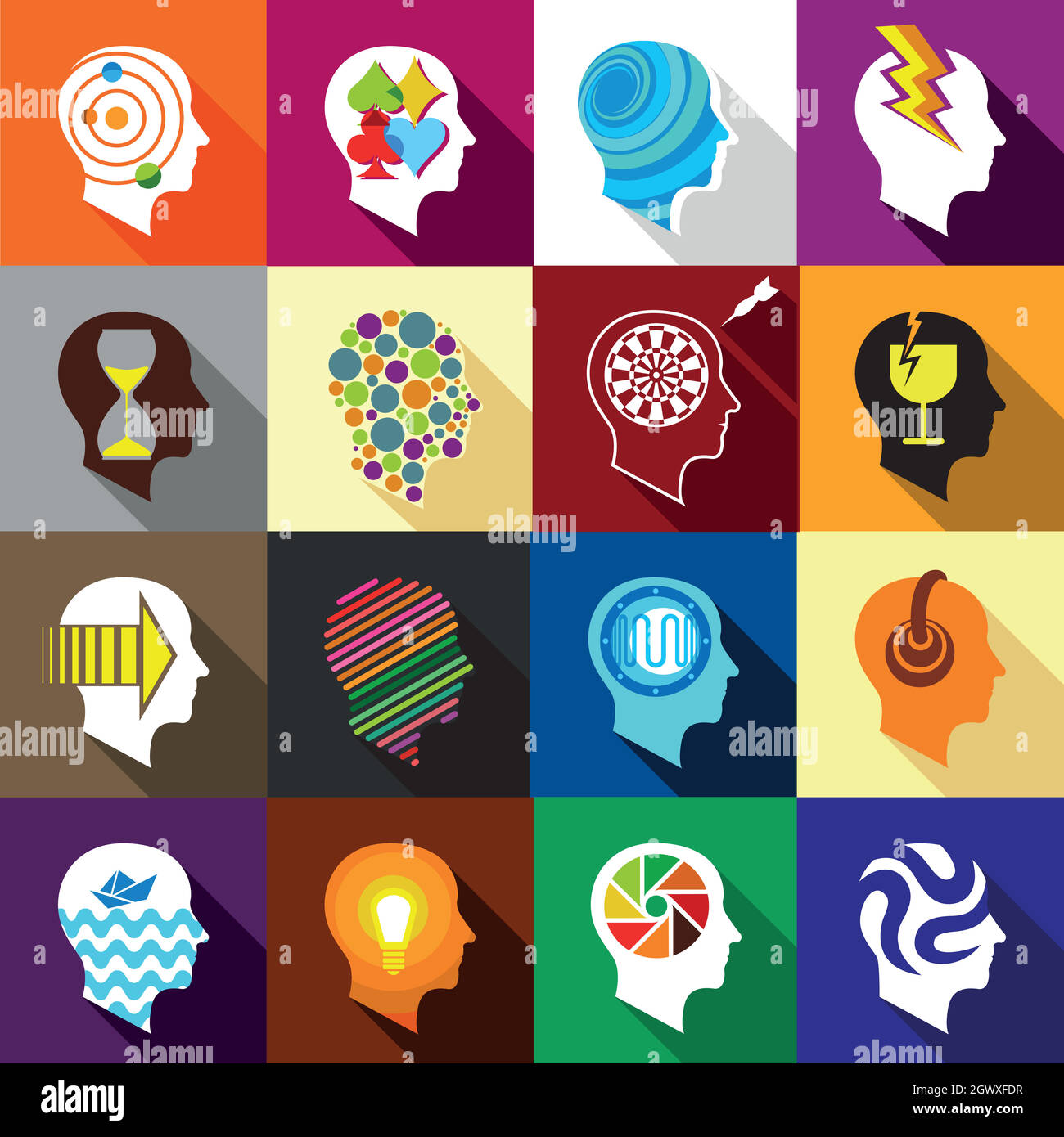 Flat logos hi-res stock photography and images - Alamy