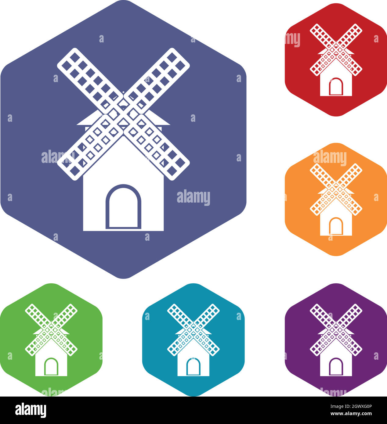 Mill icons set Stock Vector Image & Art - Alamy