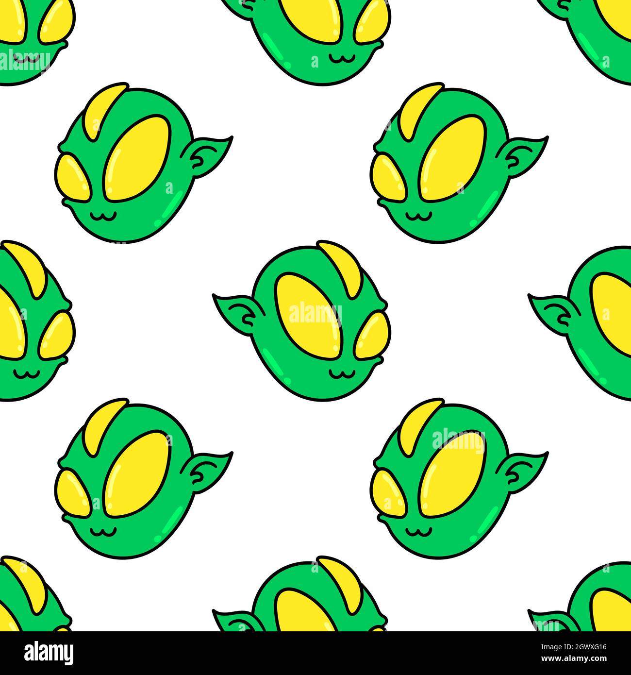 alien monster seamless pattern textile print Stock Vector Image & Art ...