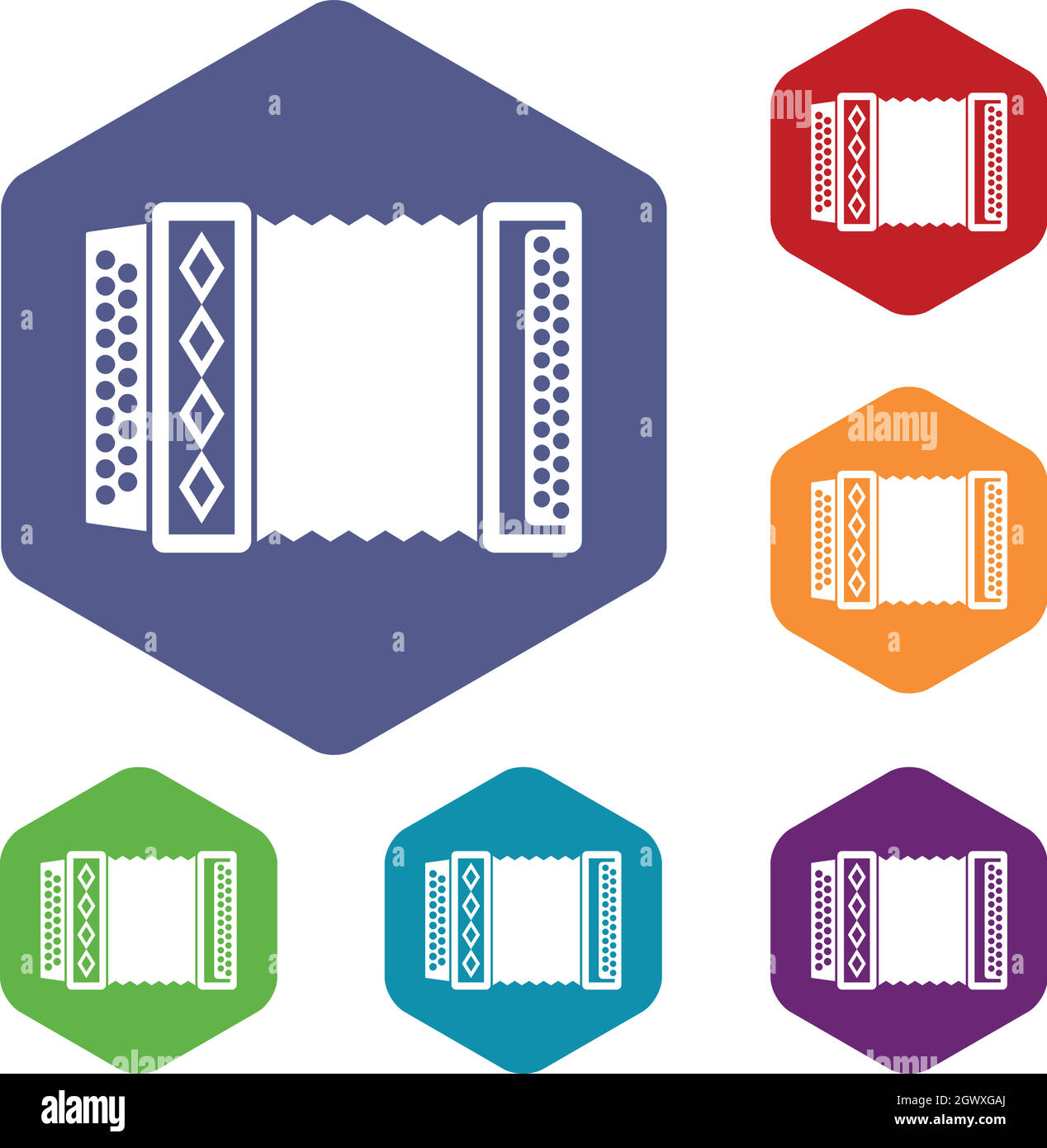 Accordion icons set Stock Vector Image & Art - Alamy