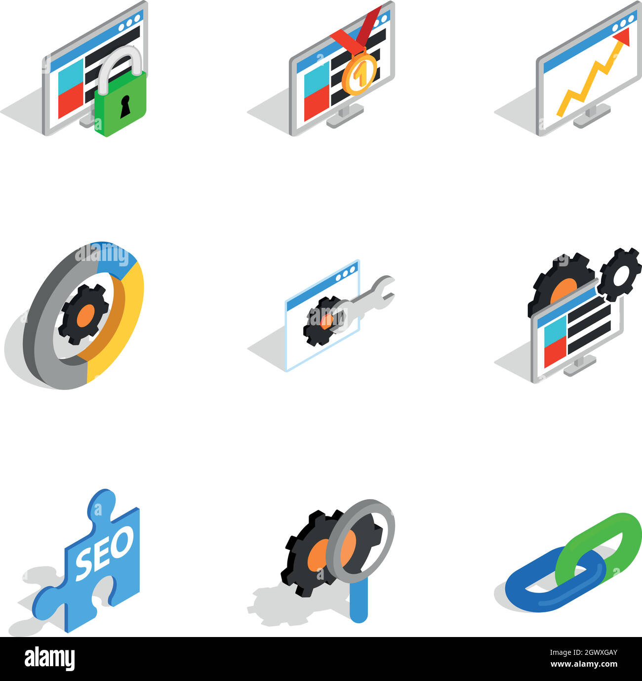 3d isometric Stock Vector Images - Alamy