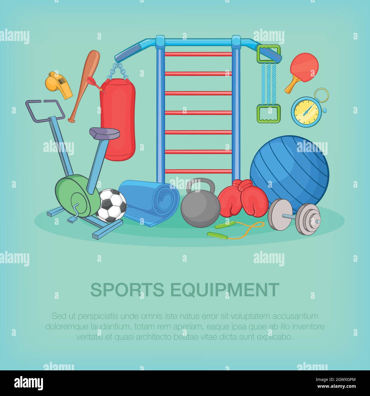 Gym mat equipment Stock Vector Images - Alamy