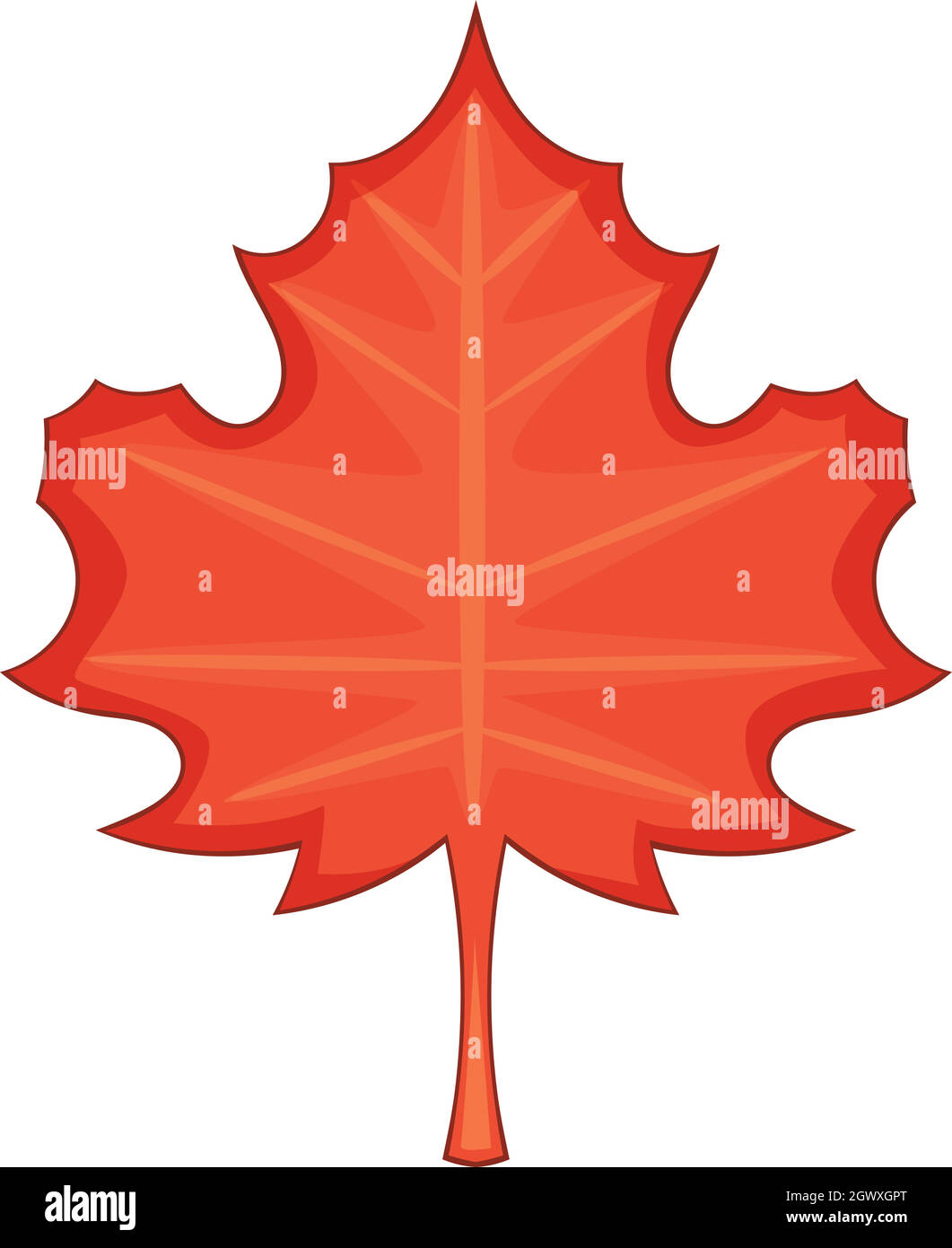 Maple leaf icon, cartoon style Stock Vector Image & Art - Alamy