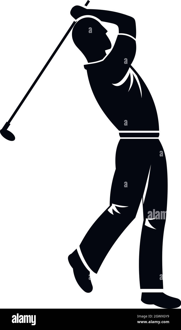 Golf course training man Stock Vector Images - Alamy