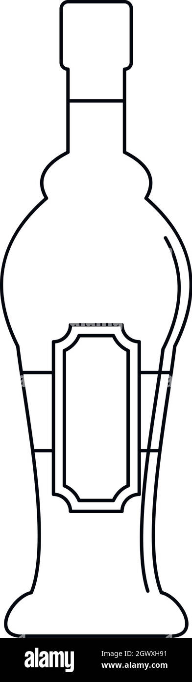 Alcohol bottle icon, outline style Stock Vector Image & Art - Alamy