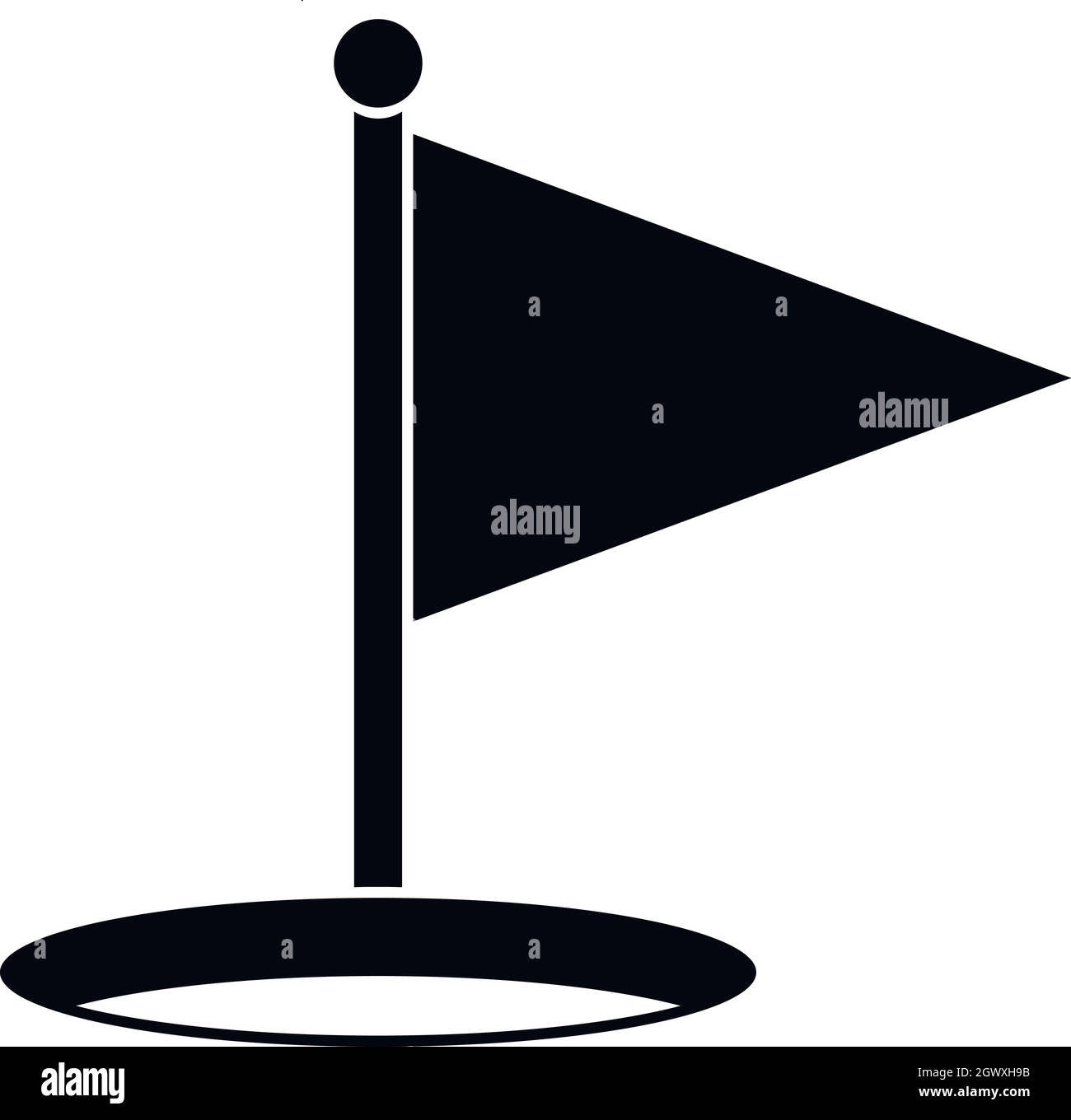 Golf flag icon, simple style Stock Vector Image & Art - Alamy