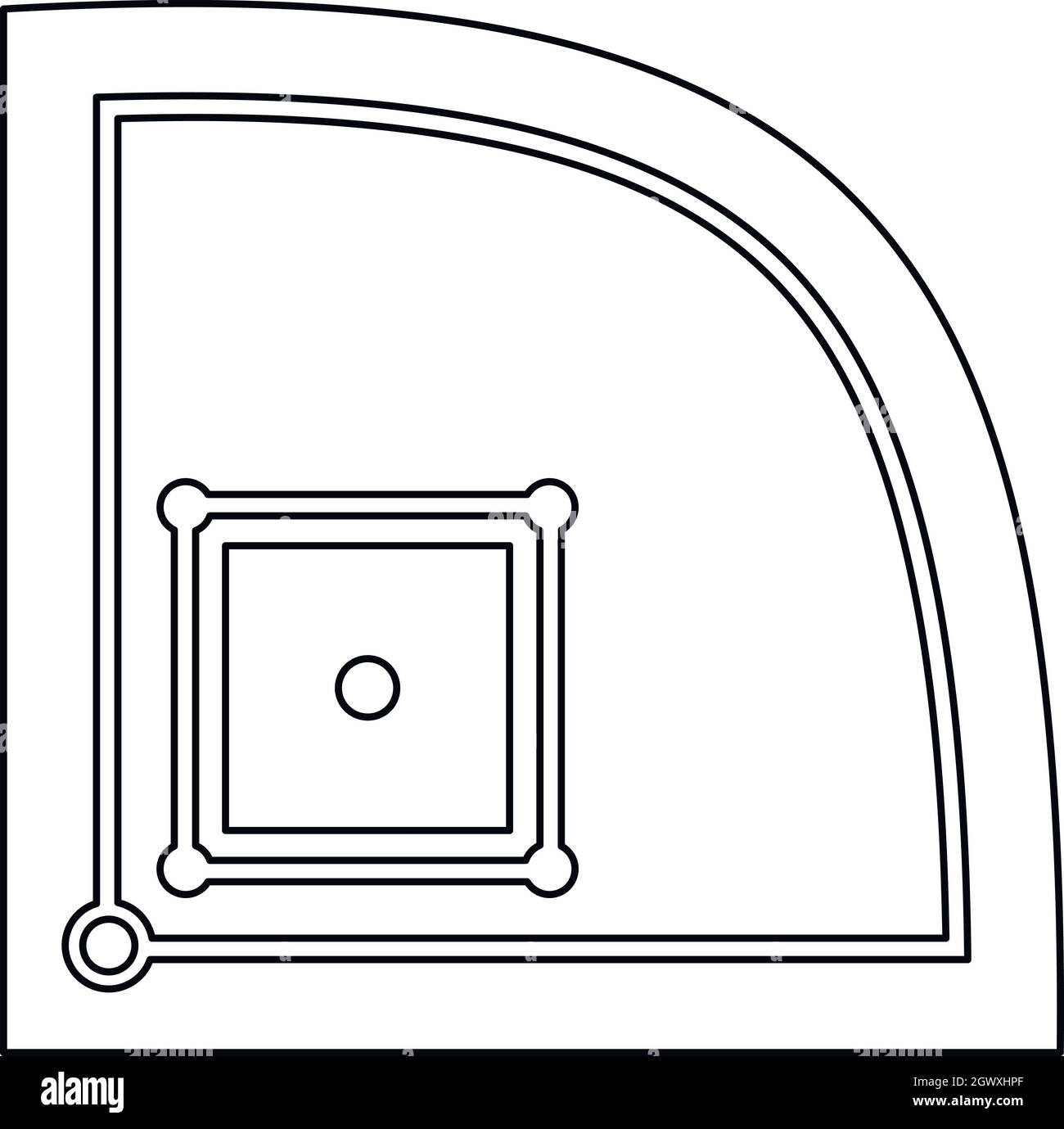 American baseball field icon, outline style Stock Vector Image & Art ...
