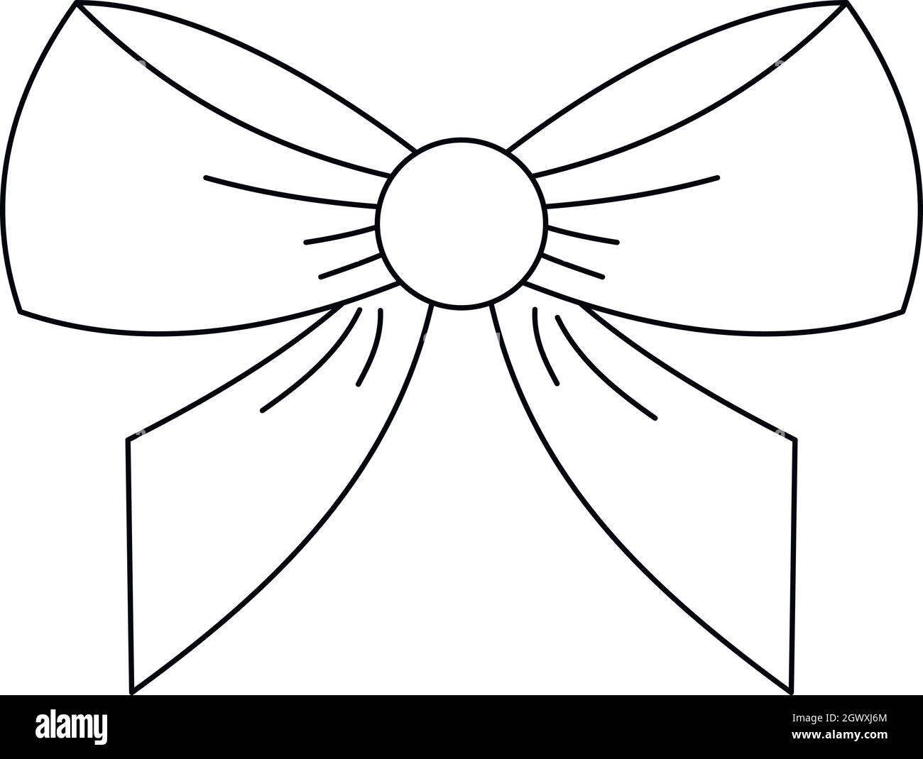 Bow outline hi-res stock photography and images - Alamy