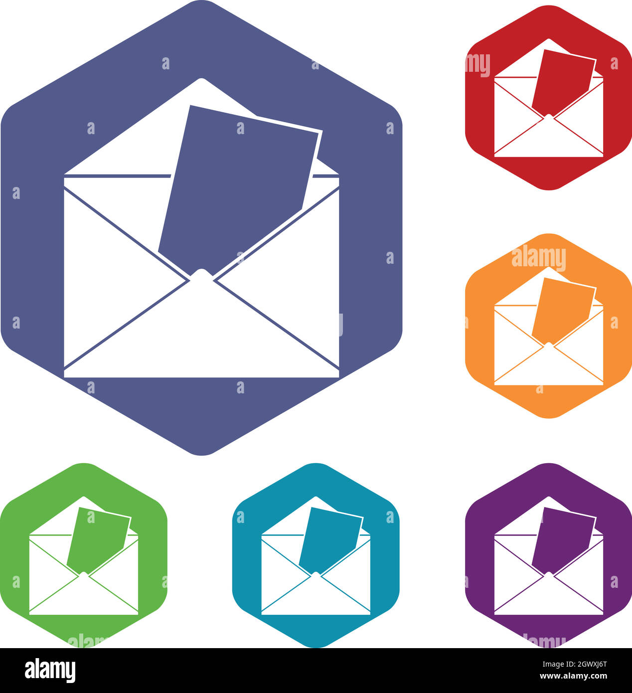 Envelope icons set Stock Vector Image & Art - Alamy