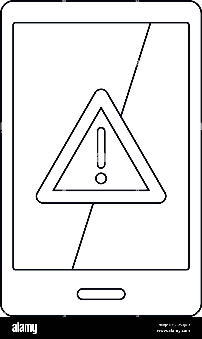 Not working phone icon, outline style Stock Vector Image & Art - Alamy