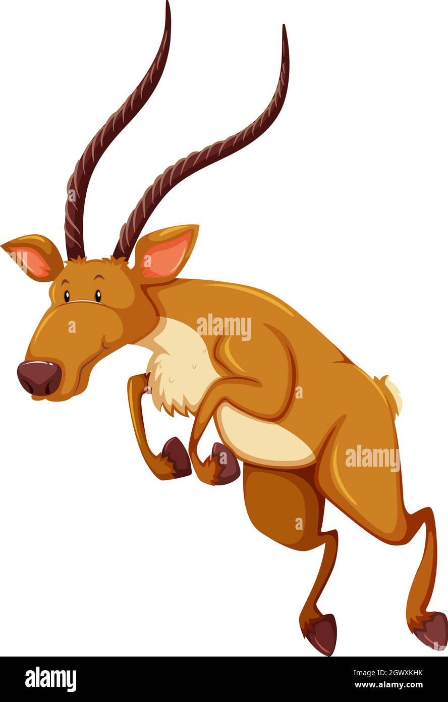 Brown and white antelope Stock Vector Images - Alamy