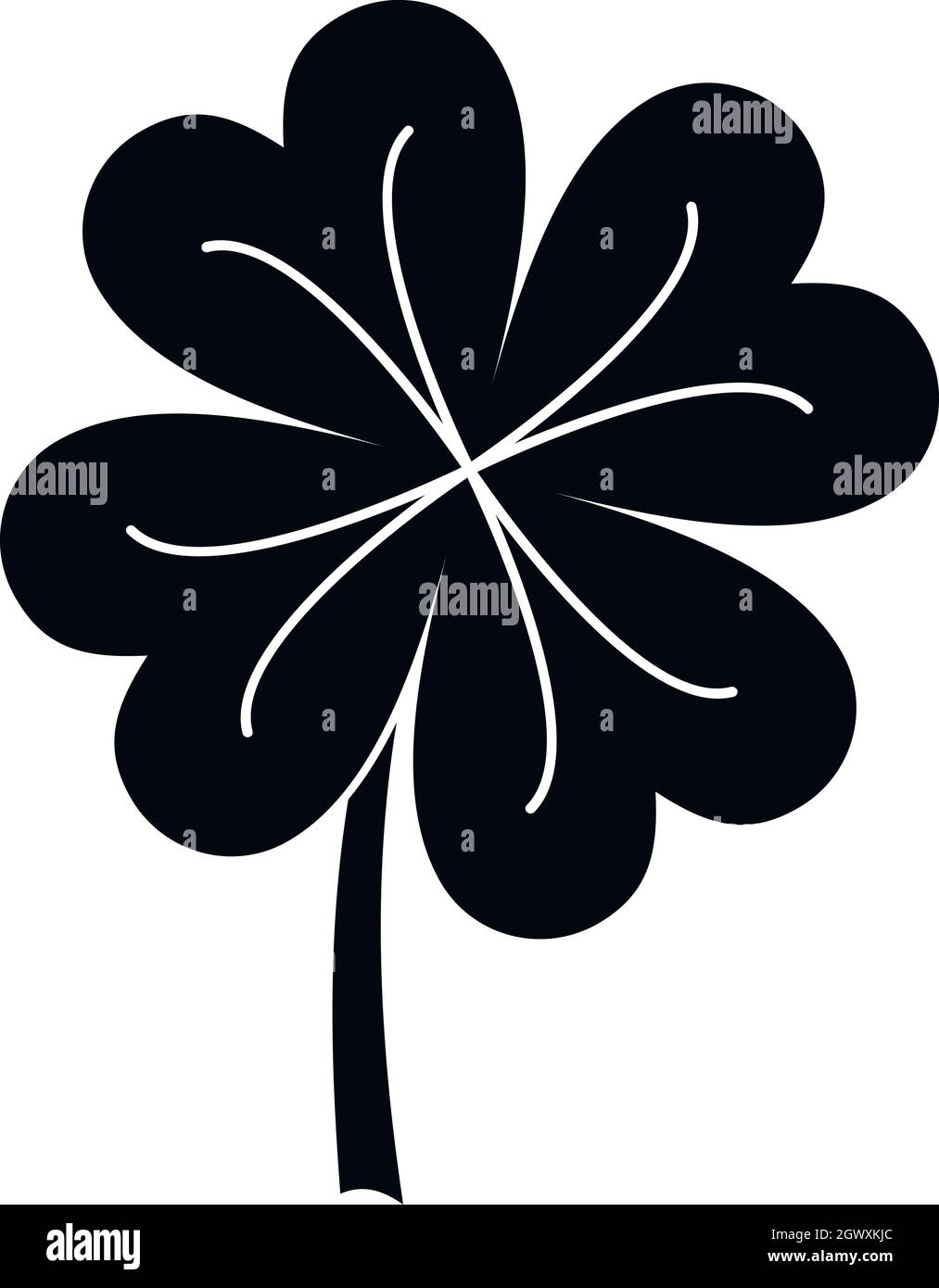 Clover leaf icon, simple style Stock Vector Image & Art - Alamy