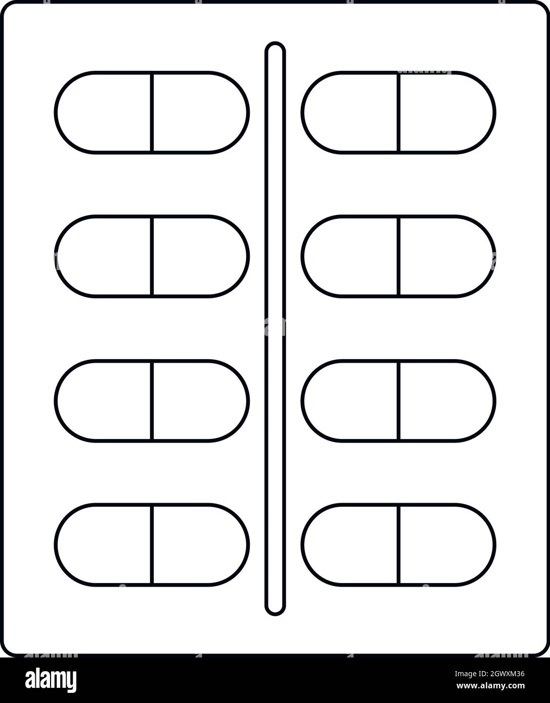 Capsules blister isolated Stock Vector Images - Alamy