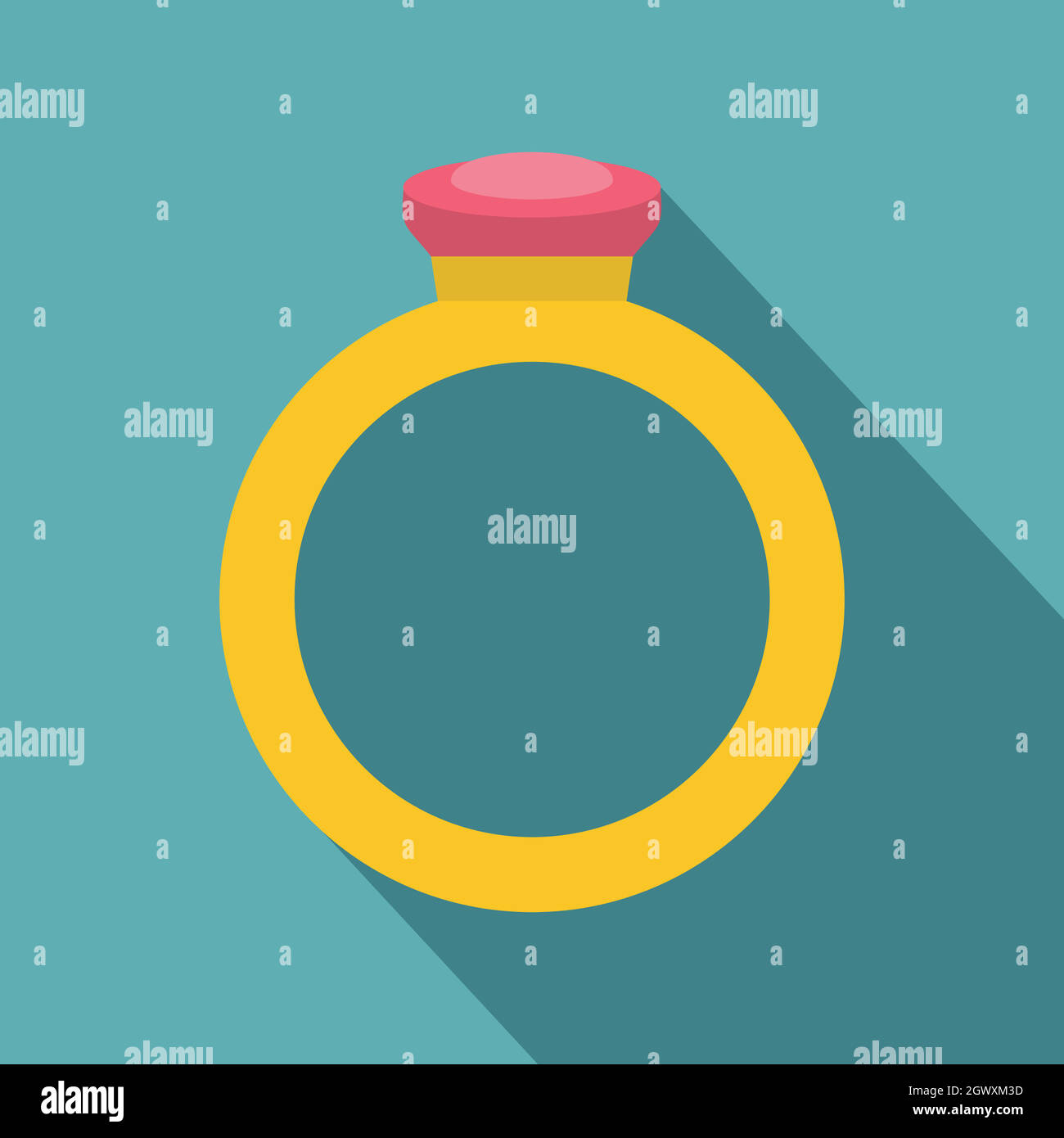Flat jewelry ring logo Stock Vector Images - Alamy