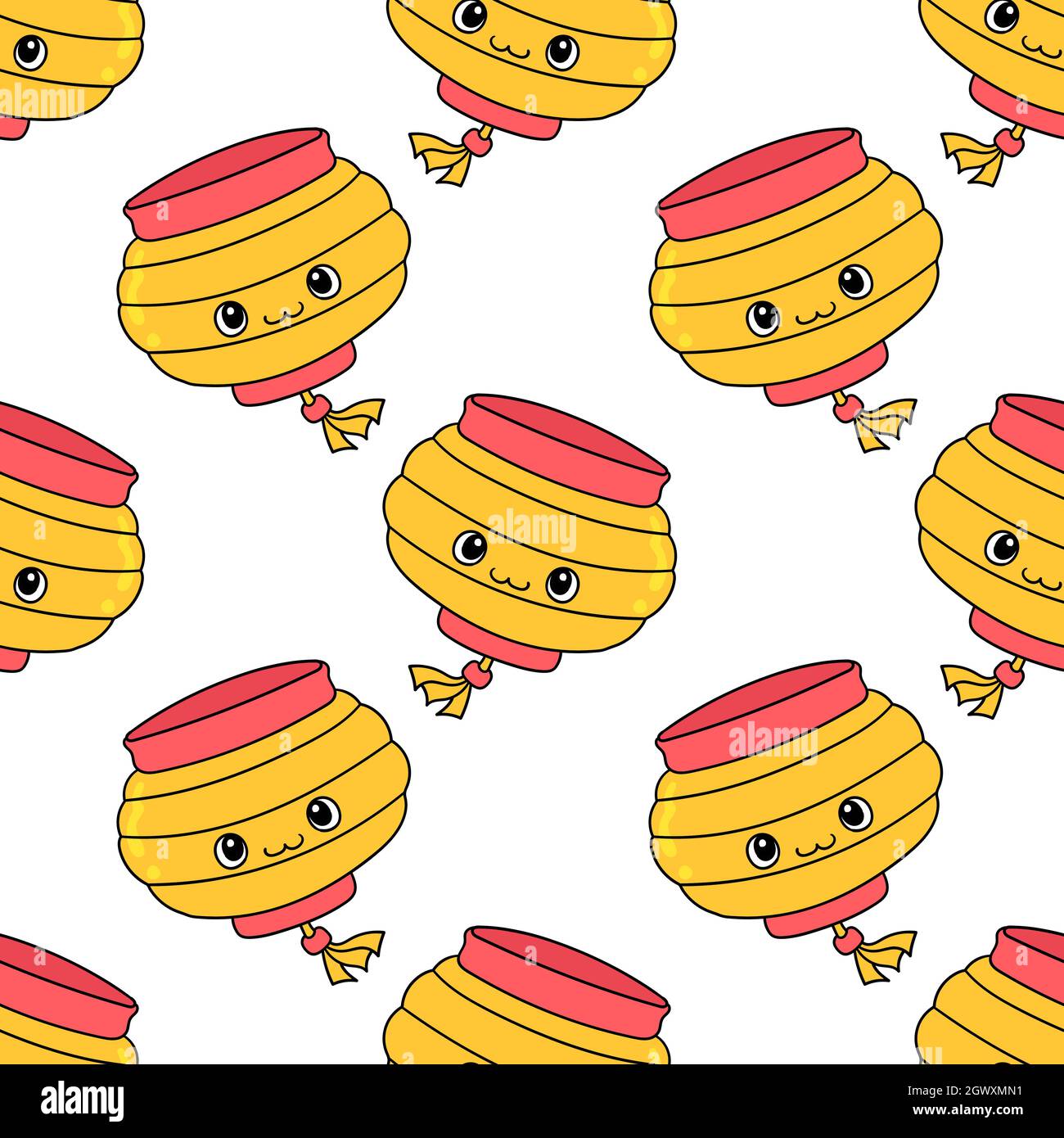 chinese new year kawaii lanterns Stock Vector Image & Art - Alamy