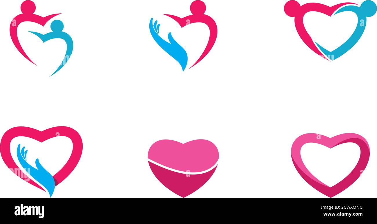 Love Logo Vector icon illustration designTemplate Stock Vector Image ...