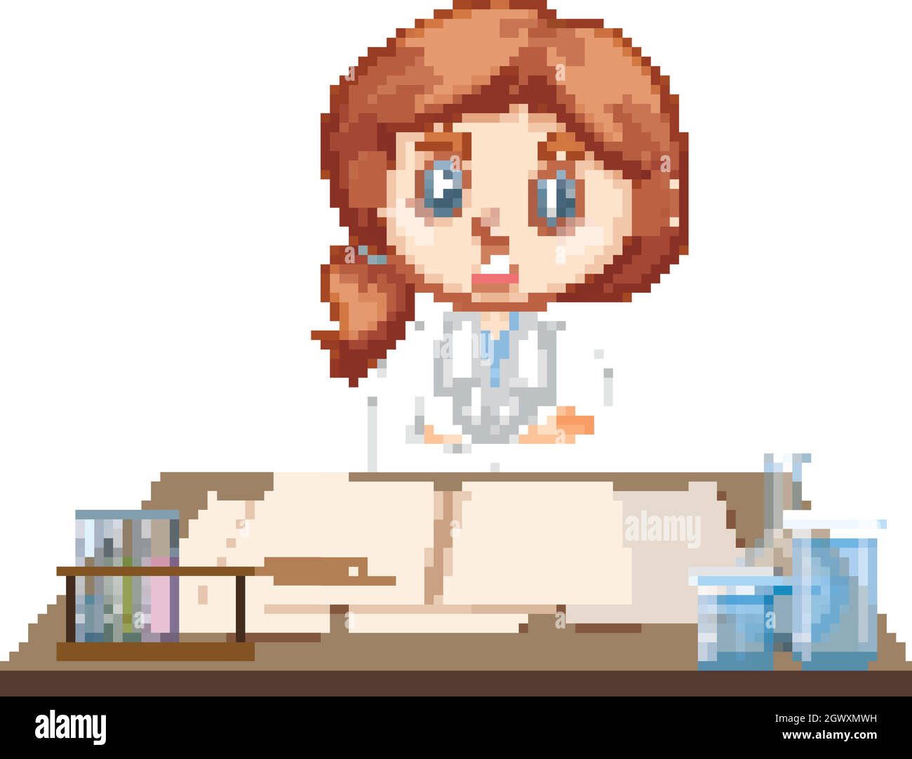 Desk science Stock Vector Images - Alamy